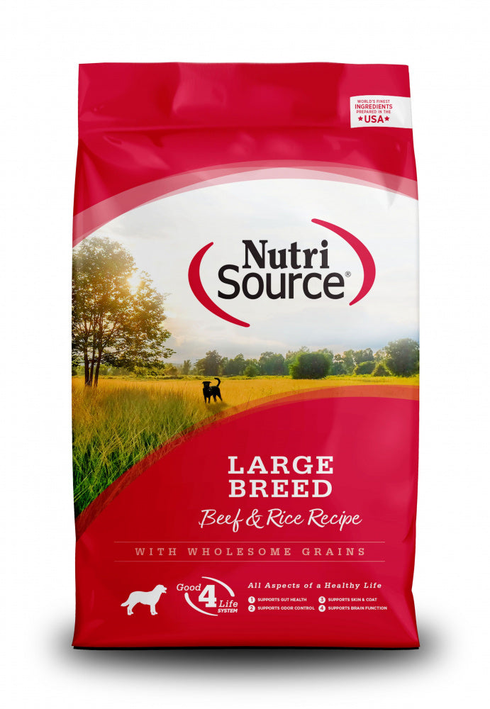 NutriSource Large Breed Beef & Rice Recipe Dry Dog Food – Pet-Go-Round